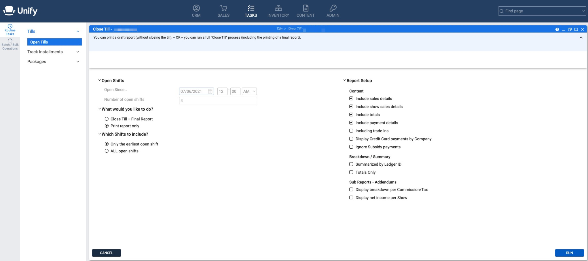 Tills: Money management and tracking for seller workers